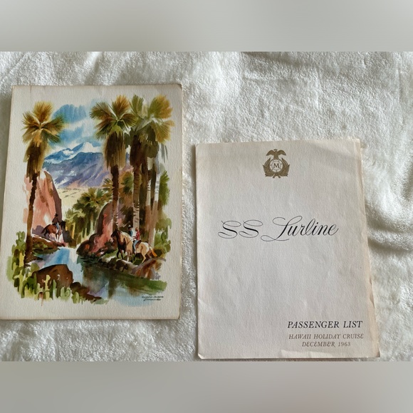 Other | Vintage Ss Lurline 1963 Menu And Menu Passenger List | Poshmark